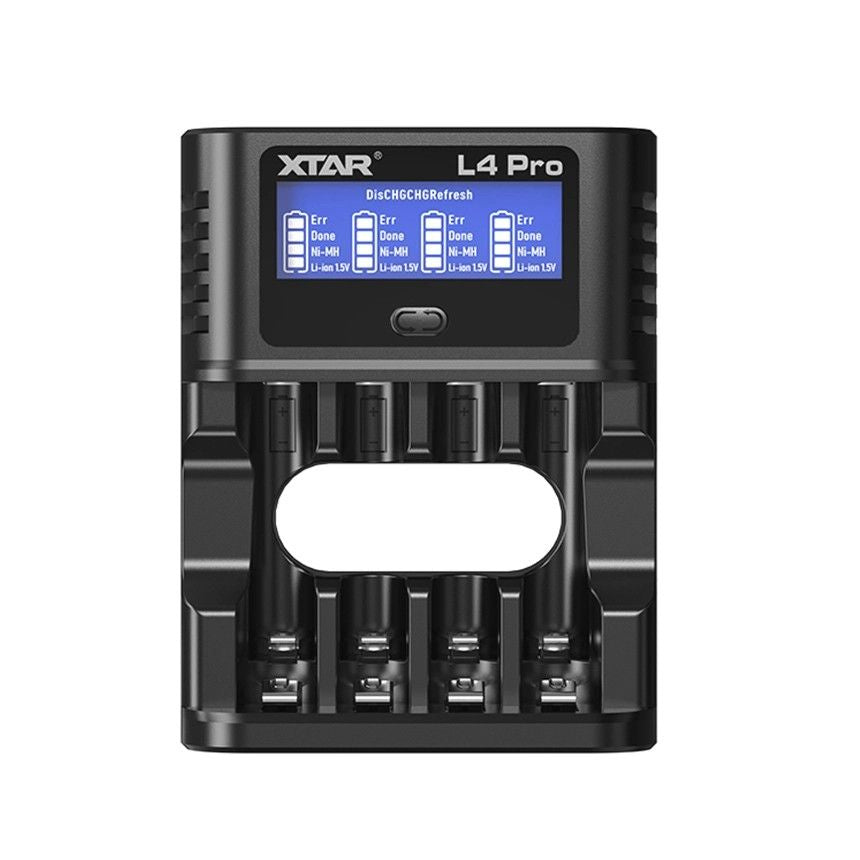 XTAR L4 Pro Smart Charger for AA/AAA 1.2V NI-MH and 1.5V Lithium batte ...