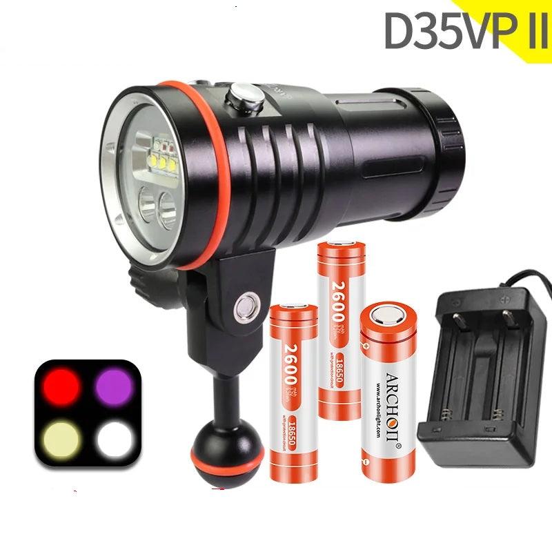 ARCHON D35VP II HD diving video light – flashlightgo