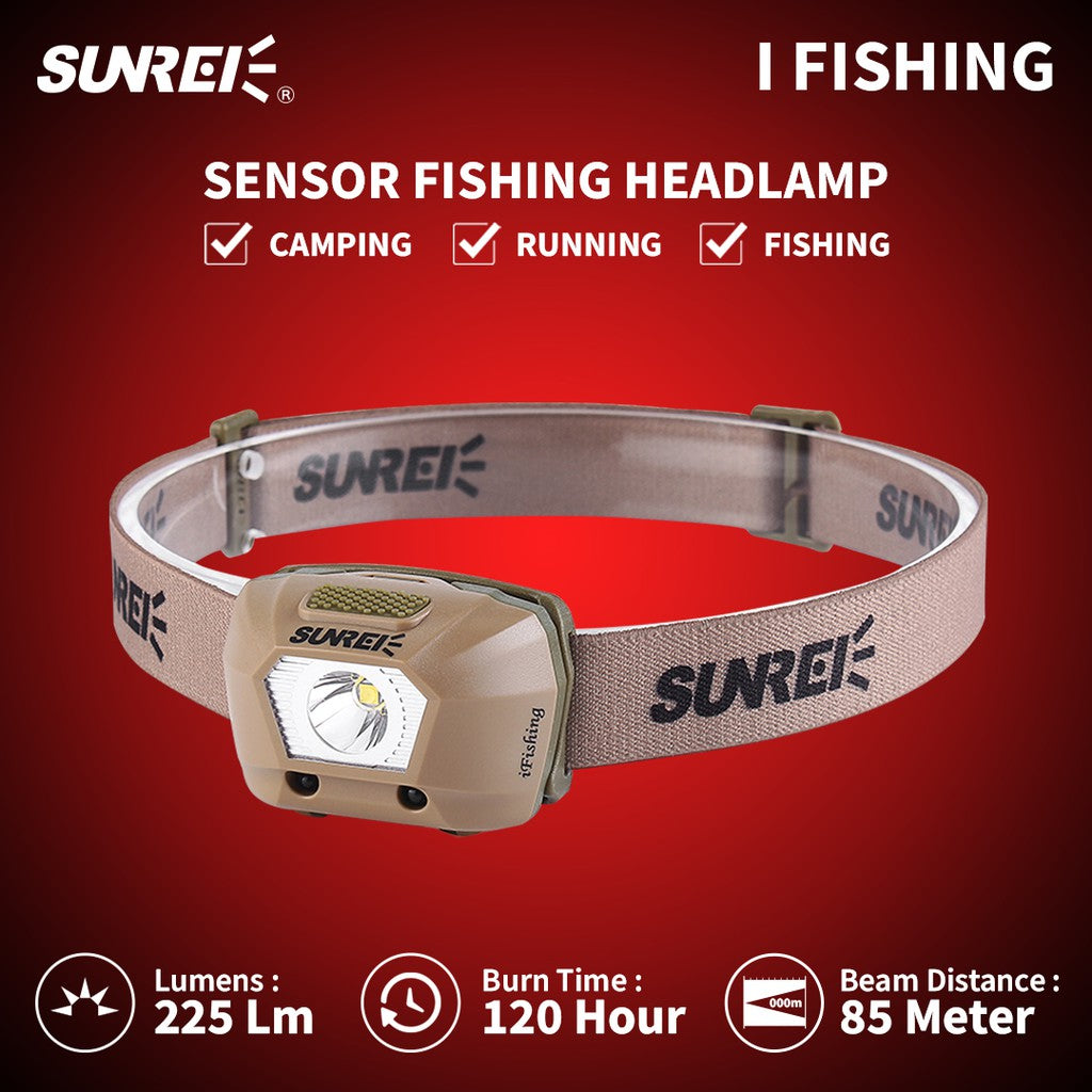 Sunrei iFishing Sensor 225 Lumens Headlamp – flashlightgo