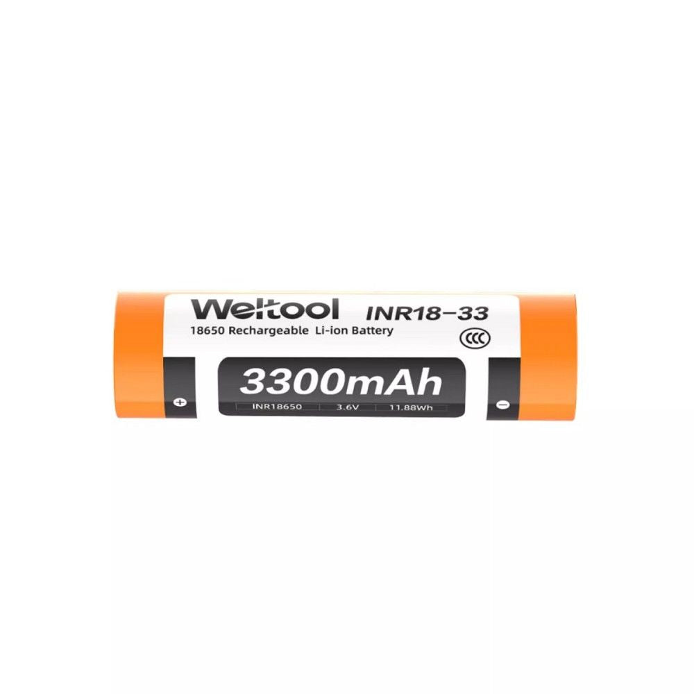 Weltool INR18-33 18650 flat top lithium ion battery – flashlightgo